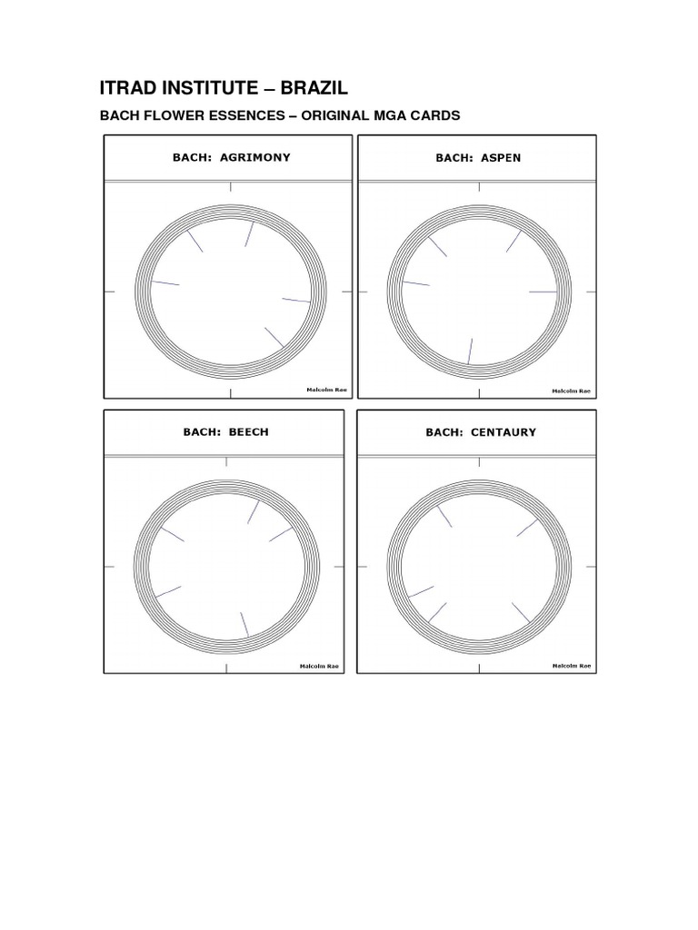 Bach Flowers Cards | PDF
