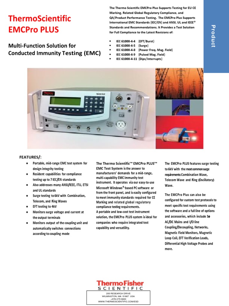 Thermoscientific Emcpro Plus: Multi-Function Solution For Conducted ...