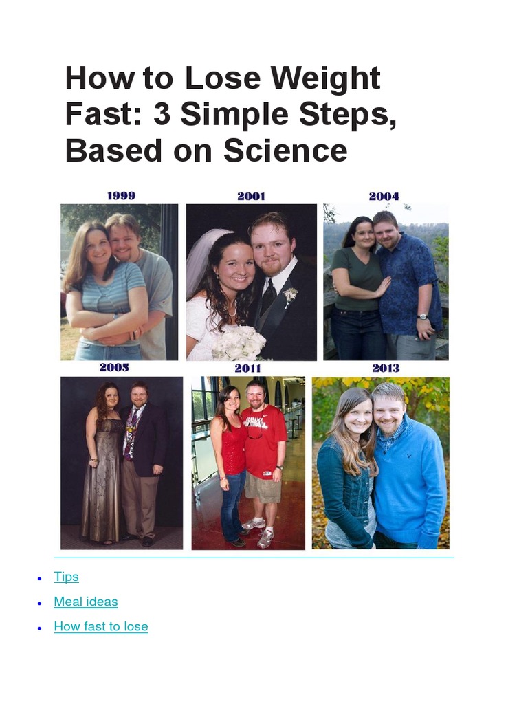 How To Lose Weight in 3 Simple Steps | PDF | Low Carbohydrate Diet ...