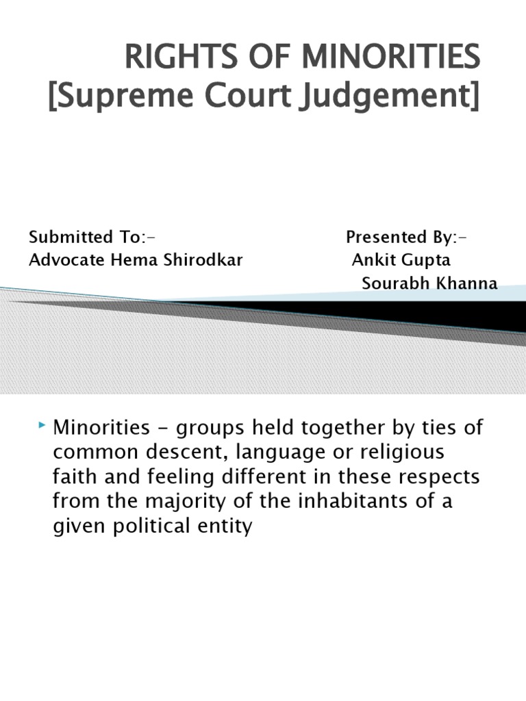 Minority Rights | PDF | Minority Group | U.S. State