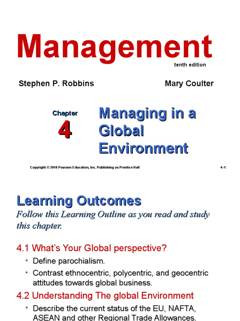 Management: Managing in A Global Environment | PDF | Multinational ...