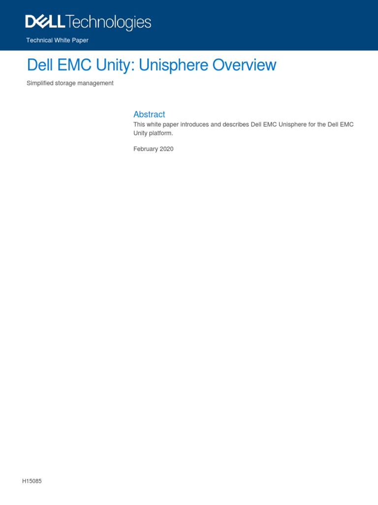 Dell EMC Unity: Unisphere Overview | PDF | Ip Address | V Mware