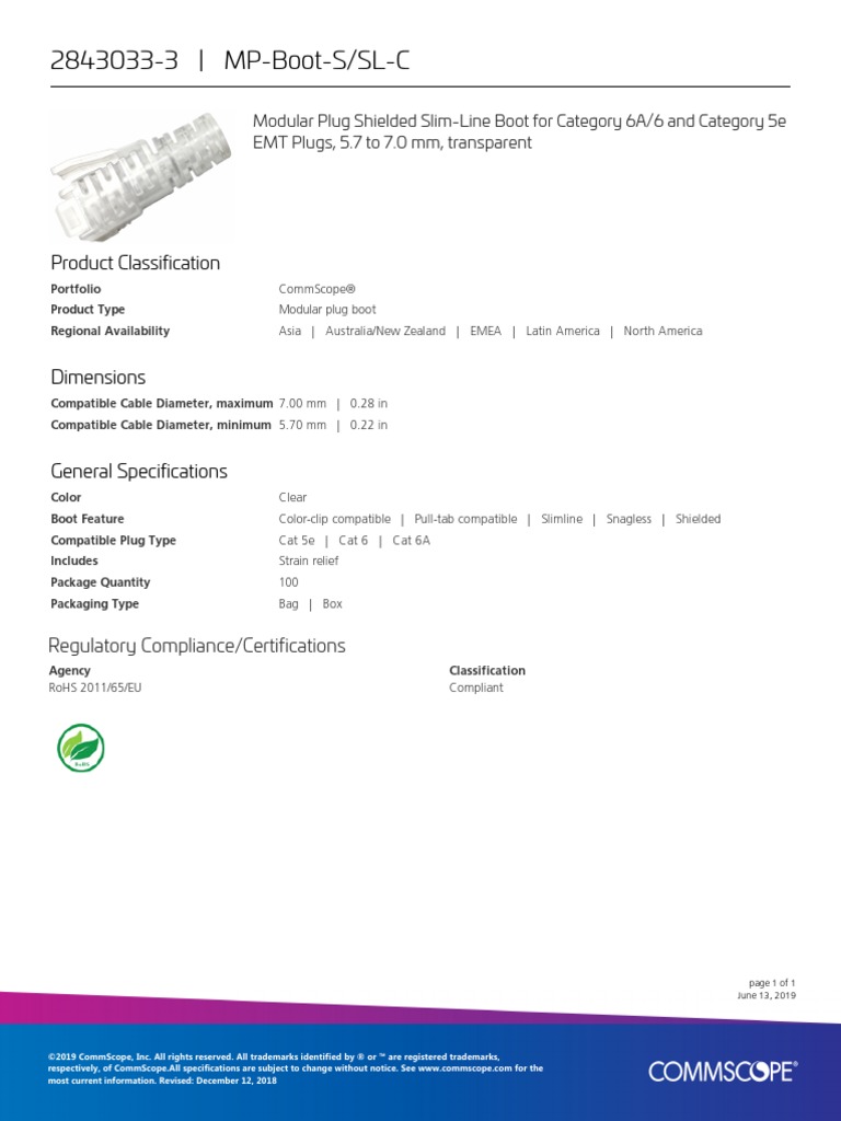 2843033-3 - MP-Boot-S/SL-C: Product Classification | PDF