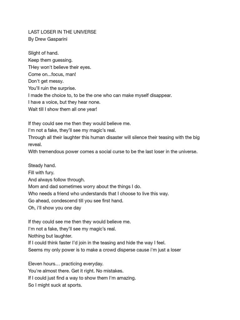 Lyric Sheet | PDF