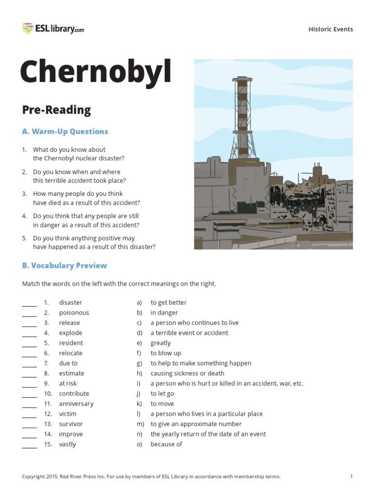 Chernobyl: Pre-Reading | PDF | Chernobyl Disaster | Nuclear And ...