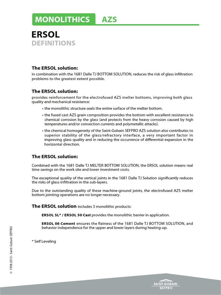 Ersol: Monolithics | PDF | Glasses | Concrete