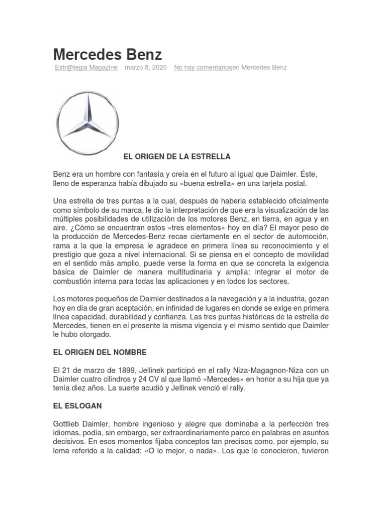 Mercedes | PDF | Mercedes Benz | Daimler Ag