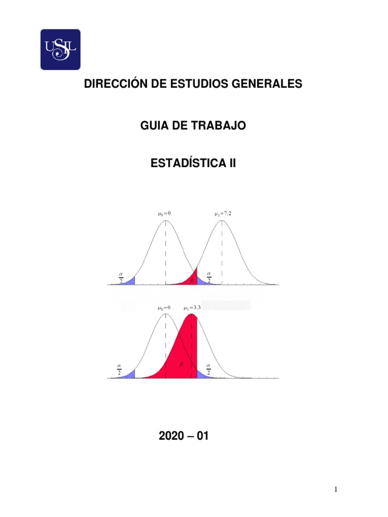 Guia Ejercicios Est 2 - 2020.01 | PDF | Intervalo de confianza | Desviación Estándar