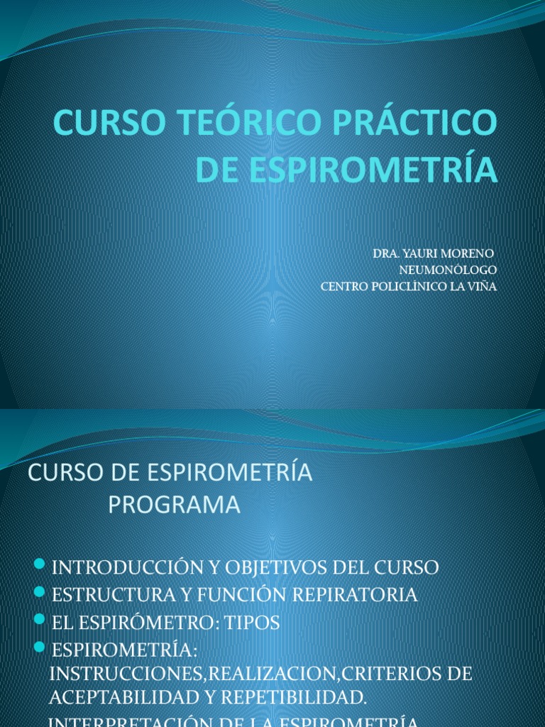 Curso de Espirometria | PDF | Pulmón | Neumología