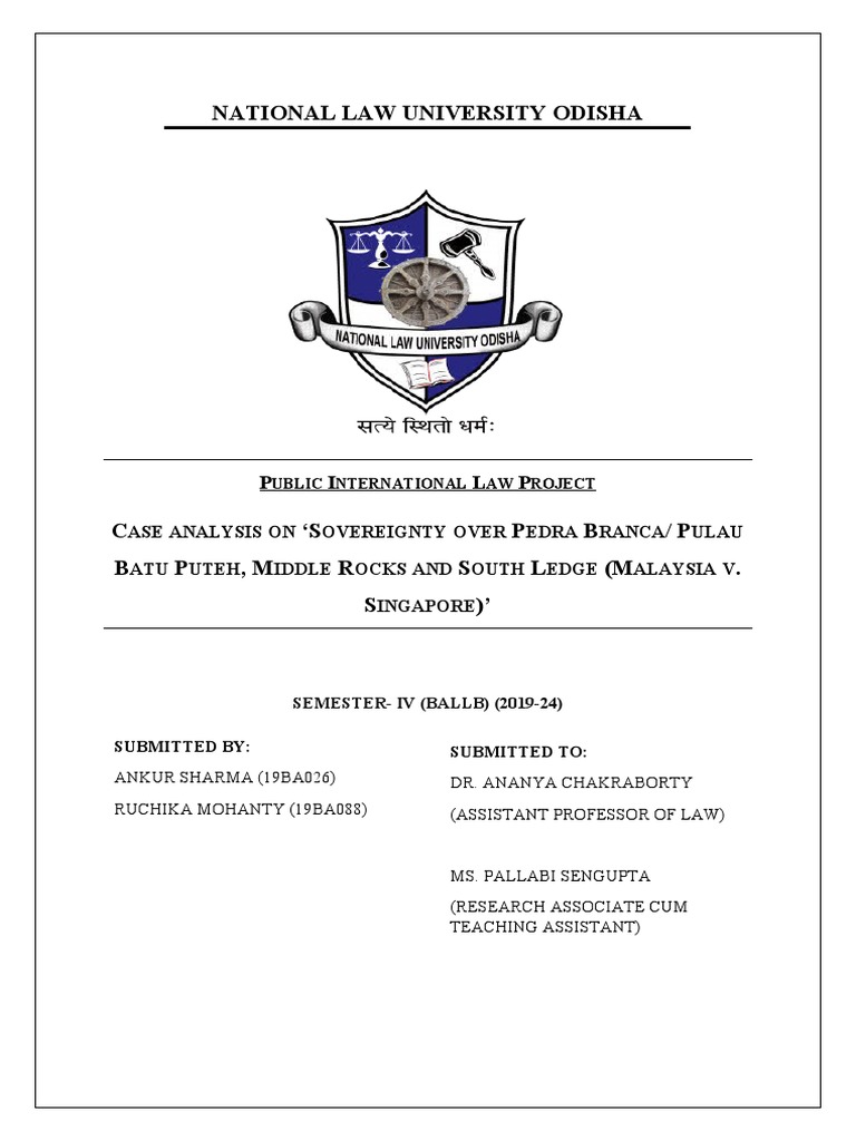 PIL Project Final | PDF | International Law | Justice