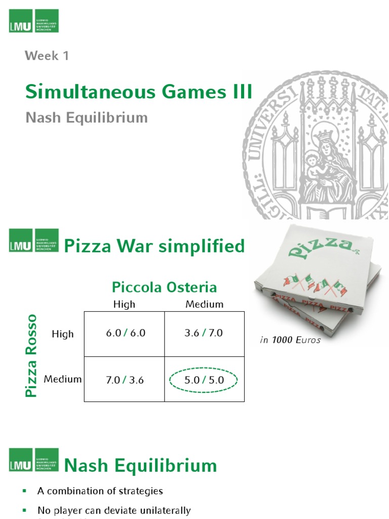 Simultaneous Games III: Nash Equilibrium | PDF | Leisure Activities ...