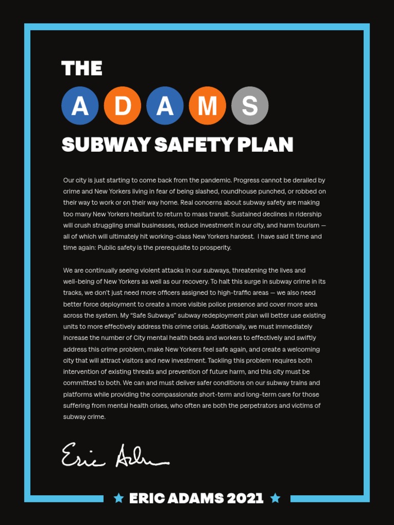 Subway Safety Plan | PDF | Mental Health | Health Care