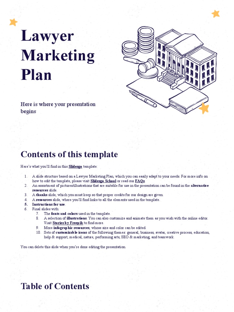 Lawyer Marketing Plan by Slidesgo | PDF | Planets | Mercury (Planet)