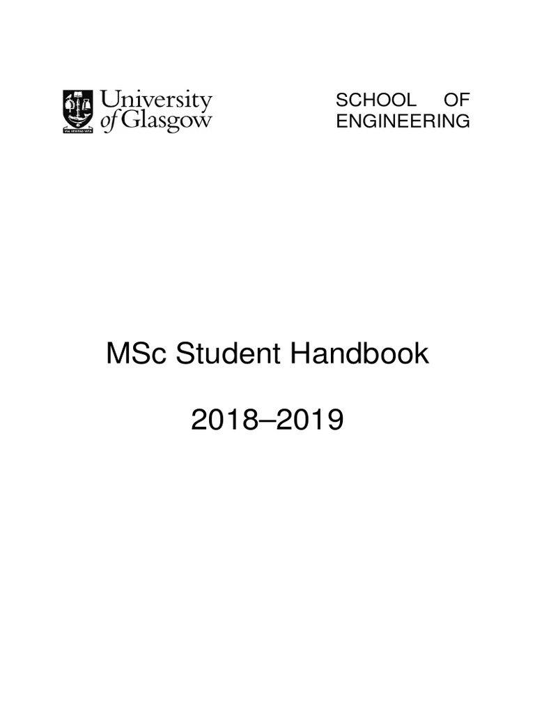 MSc Engineering Student Handbook 2018-19 | PDF | Course Credit ...