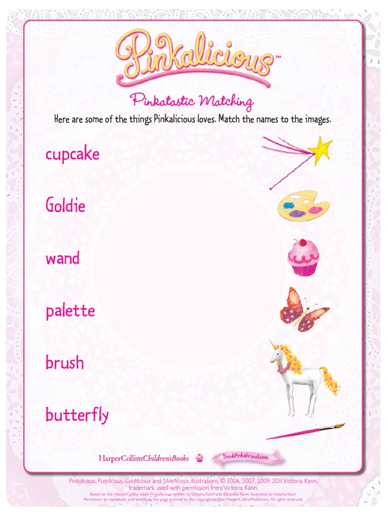 Pinkalicious Games Matching Game | PDF | Art