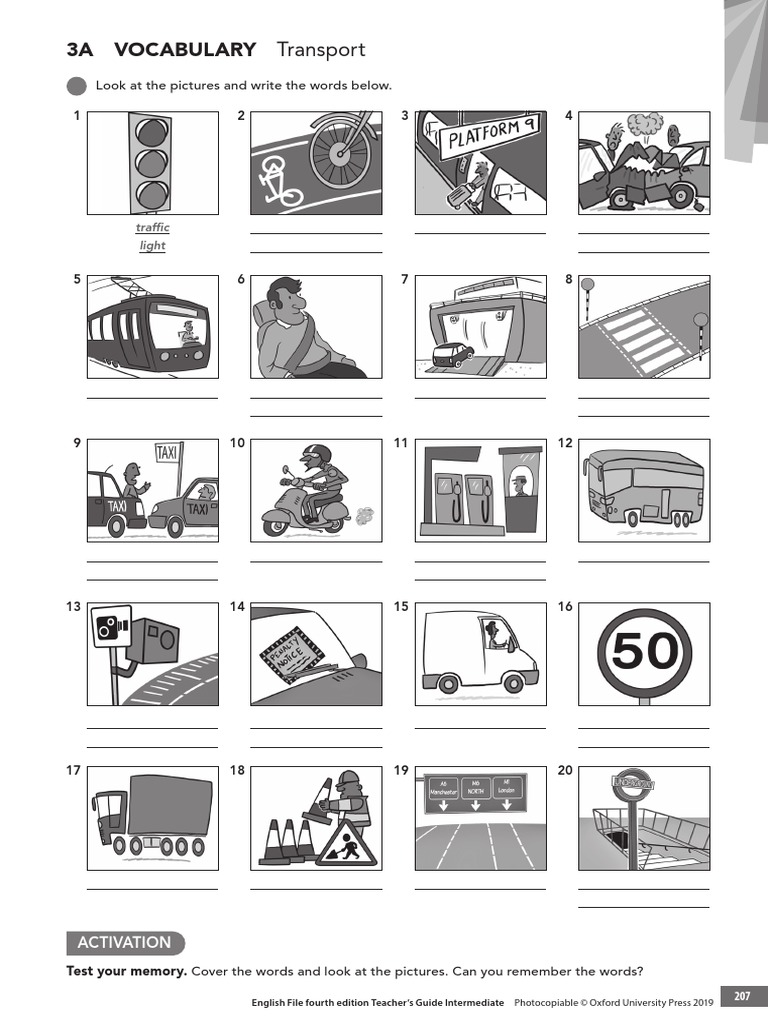 EnglishFile4e Intermediate TG PCM Vocab 3A | PDF