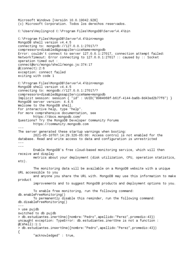 Prueba Mongo Pdf Mongo Db Server Computing