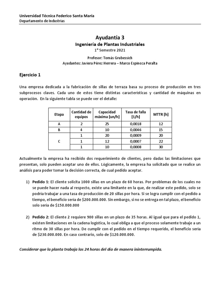 Ayudantía 3 - Introducción A Confiabilidad | PDF | Informática y tecnología de la información ...
