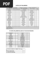 Prueba Fluencia Verbal FAS | PDF