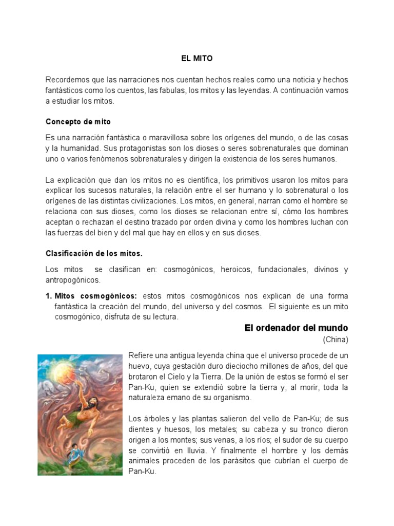 Mito | PDF | Mitología griega | Mitología
