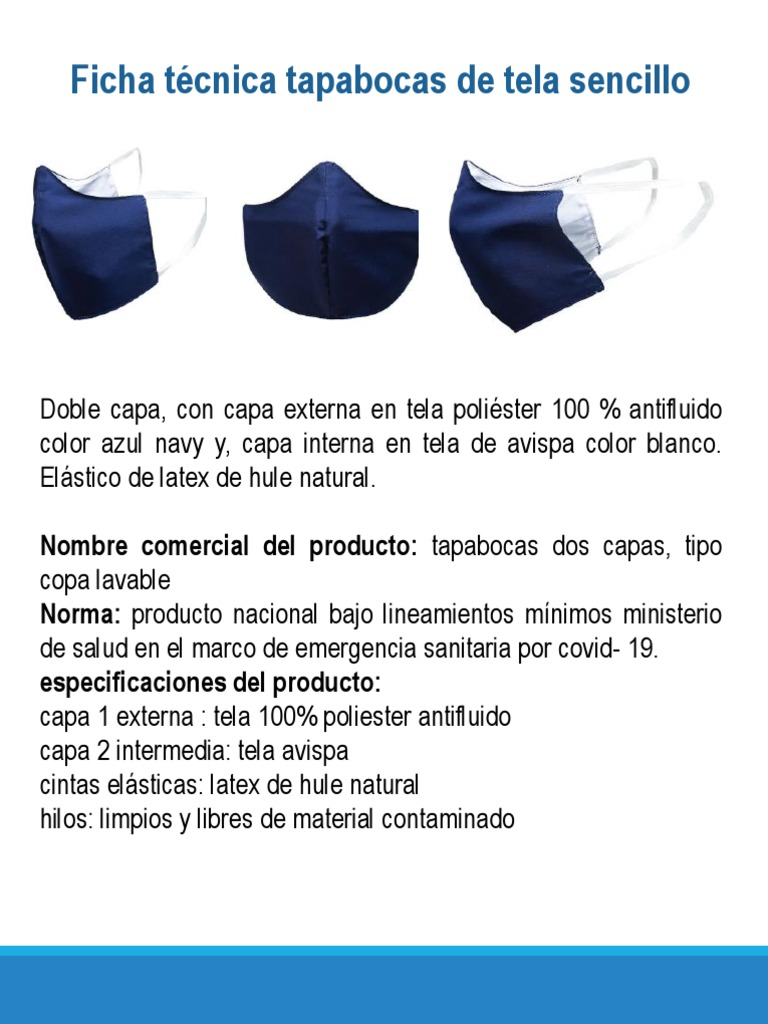 Ficha Tecnica Tapabocas Sencillo | PDF