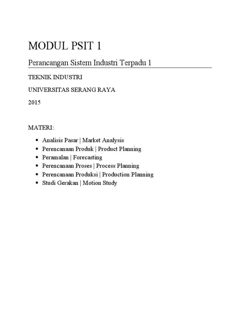 Modul Psit 1 Unsera | PDF