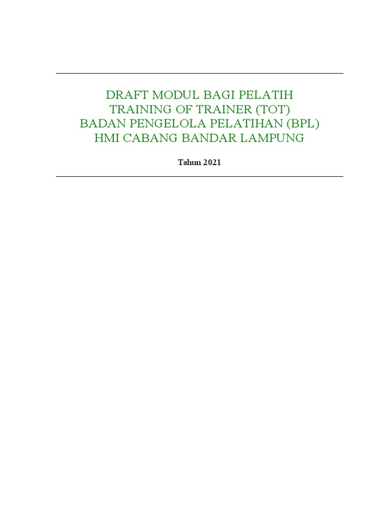 00.sesi Nol - TOT BPL | PDF