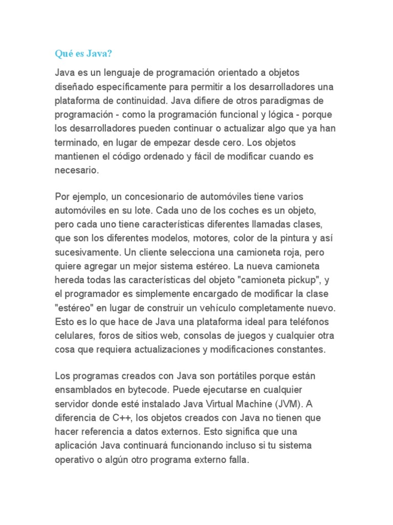 Java Pdf Máquina Virtual De Java Java Lenguaje De Programación