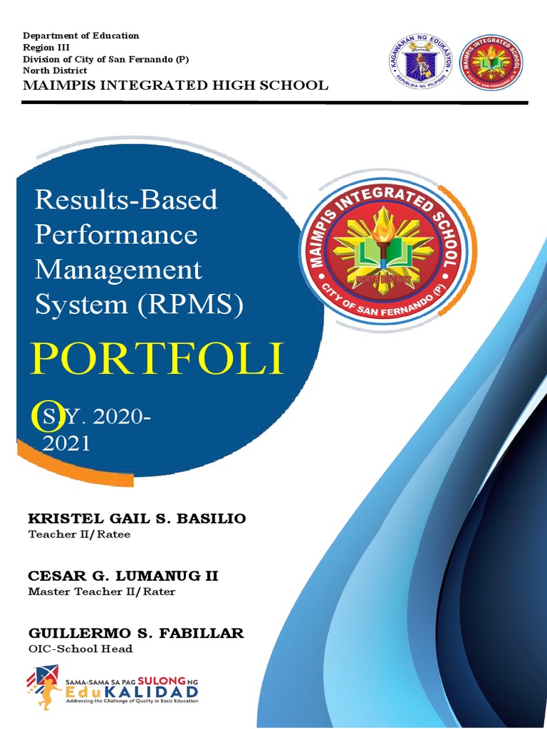 Results-Based Performance Management System (RPMS) : Portfoli O | PDF