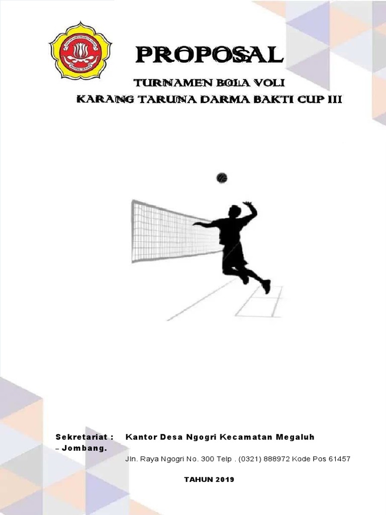 PDF Proposal Turnamen Bola Voli Karang Taruna Darma Bakti Cup III | PDF