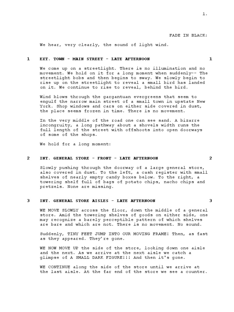 A Quiet Place (Produced Script) | PDF | Nature