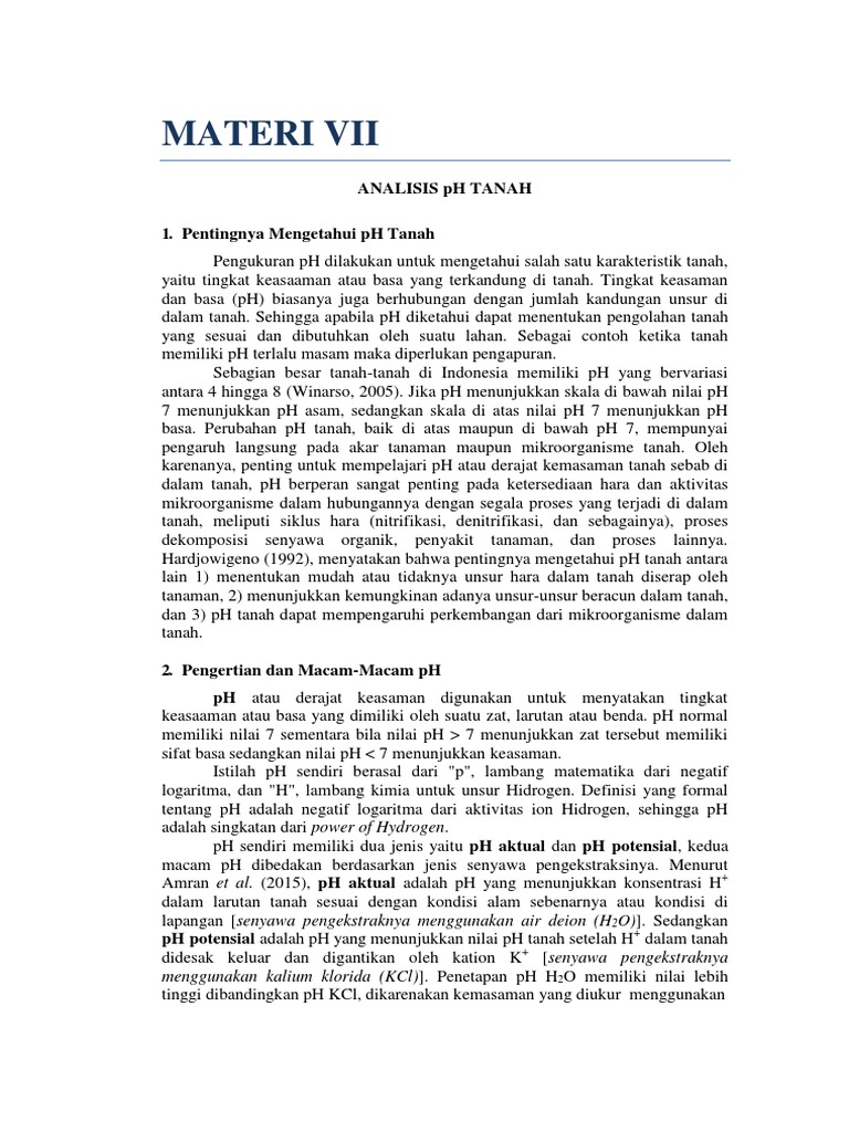 Modul 7 Analisis PH Tanah | PDF