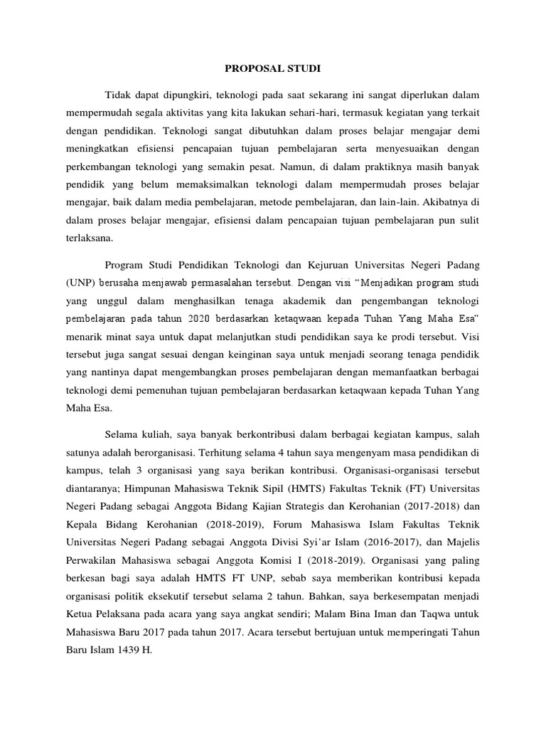 Proposal Studi - Rehan Muhammad Aidil | PDF