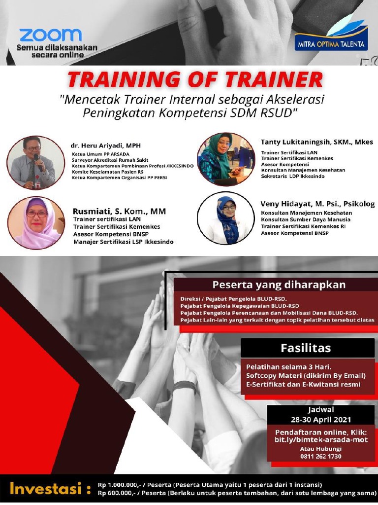 UNDANGAN & TOR PELATIHAN TOT ARSADA (Daring) | PDF