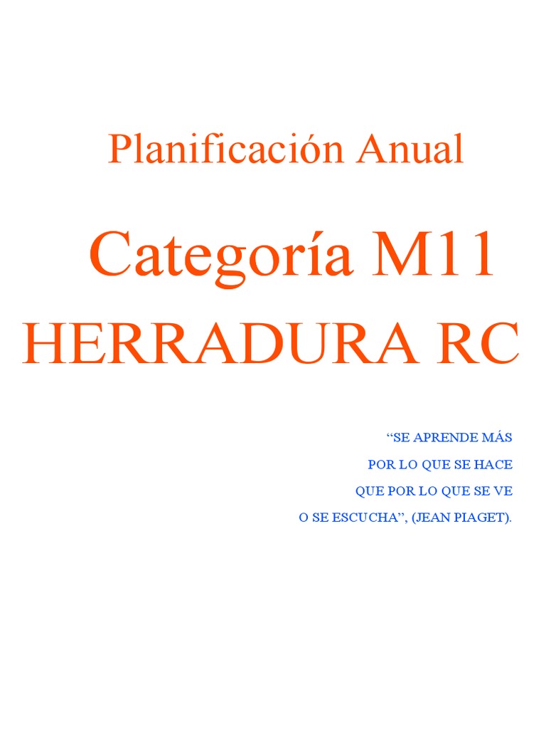 Planificación Anual M11 | PDF | Fútbol rugby | Planificación