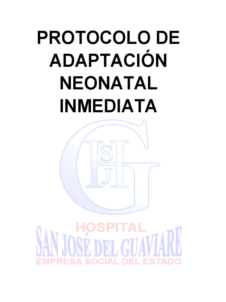 04 Protocolo de Adaptación Neonatal Inmediata | PDF | Infantes | Parto