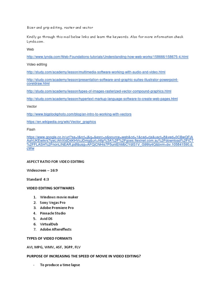 Unit 1 | PDF | Adobe Photoshop | Video