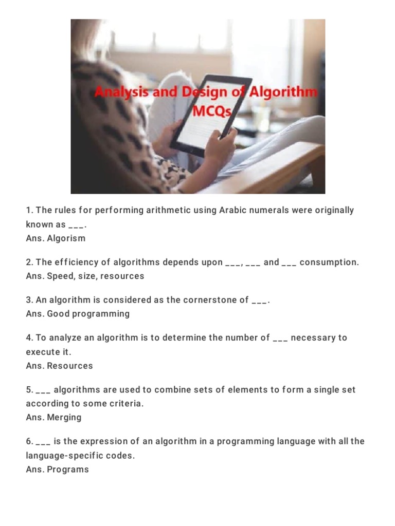 Daa MCQ Set | PDF | Dynamic Programming | Algorithms And Data Structures