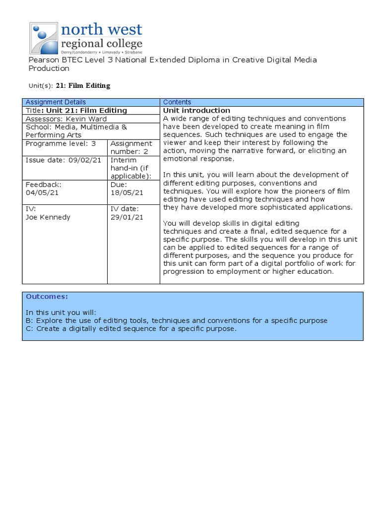 Editing Assignment 2 20 | PDF