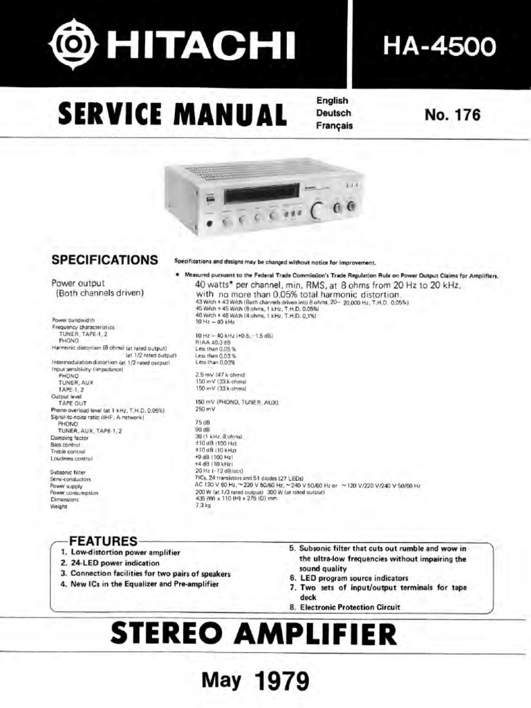 Hitachi Ha-4500 | PDF