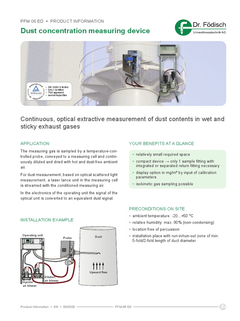 Dust Concentration Measuring Device | PDF | Duct (Flow) | Humidity