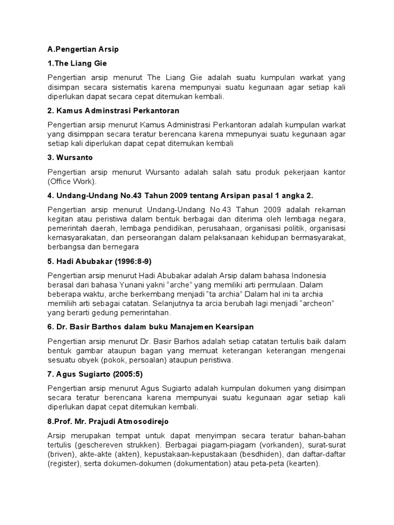 2A D3 - Azifah Salsabilah-35119006-Pengertian Arsip & Kearsipan | PDF