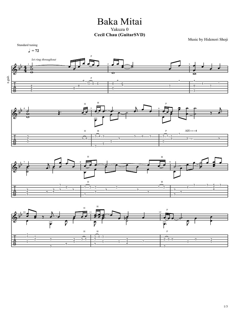 Baka Mitai Guitar Tab | PDF