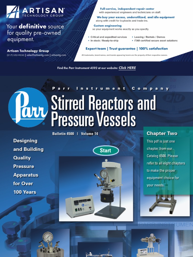 Parr Instrument 4592 Datasheet 20151029154753 | PDF | Valve | Thermocouple