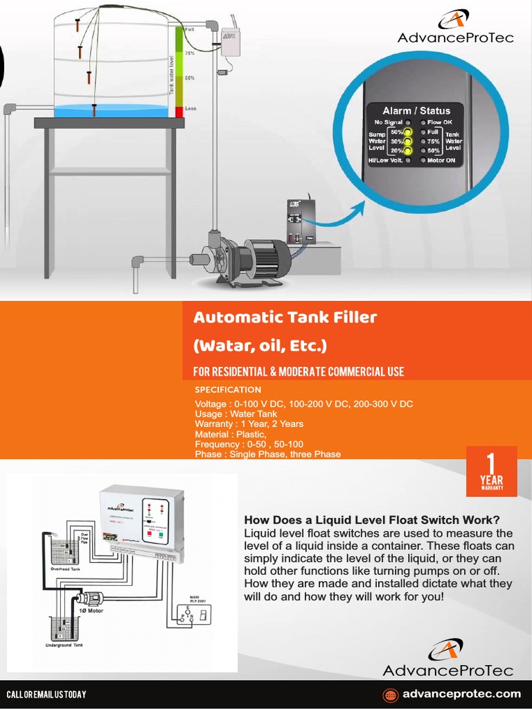 Automatic Tank Filler for Water and Oil Storage Tanks with Adjustable ...