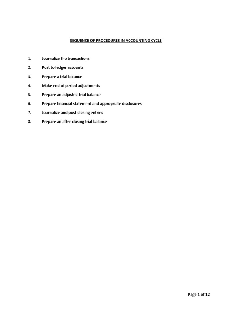 Completion of Accounting Cycle | PDF | Debits And Credits | Financial ...