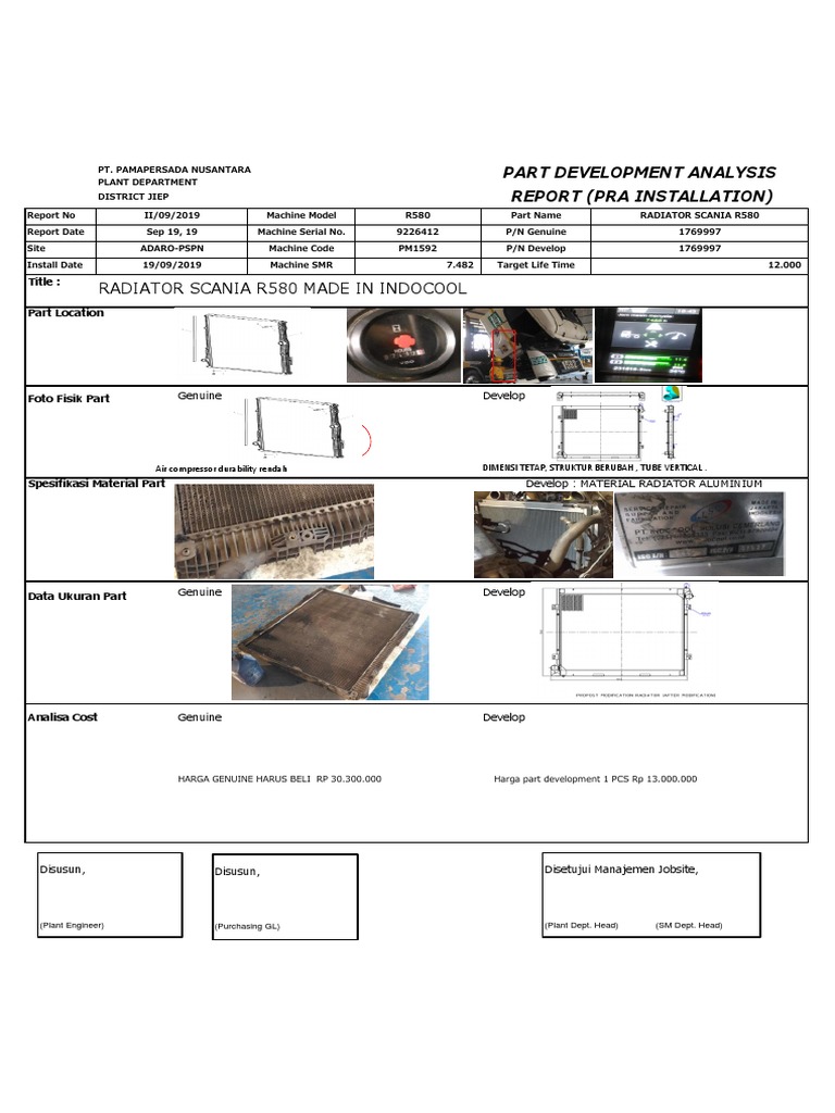 Pdar Awal Radiator Scania R580 | PDF