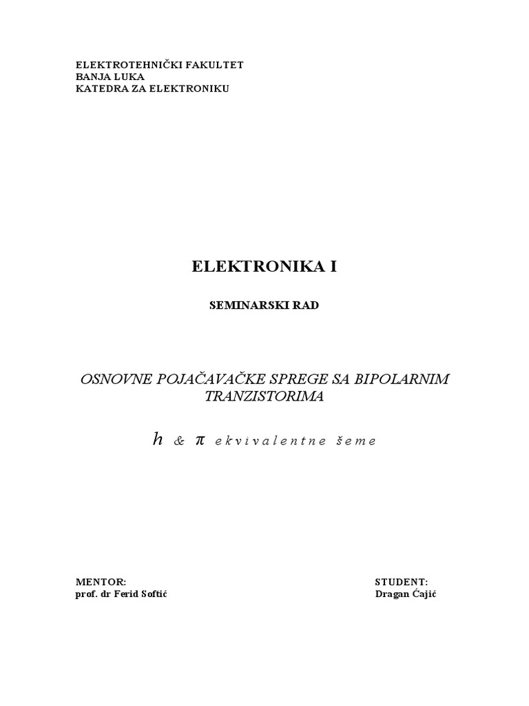 Dragan Cajic - Electronics | PDF