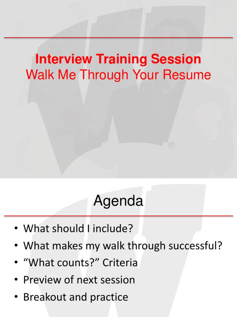 Resume Walkthrough for Interviews | PDF | Résumé | Leadership