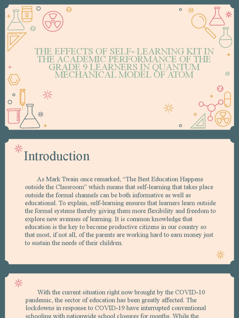 The Effects of Self-Learning Kit in The Academic Performance of The ...